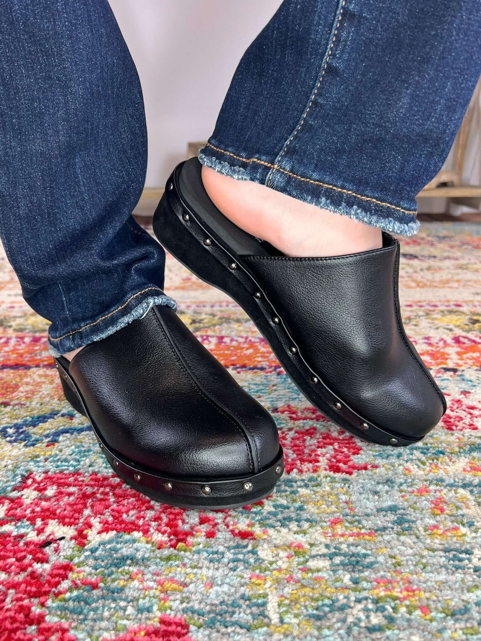 Corkys Footwear Newbie Clog Mule Shoes - Black