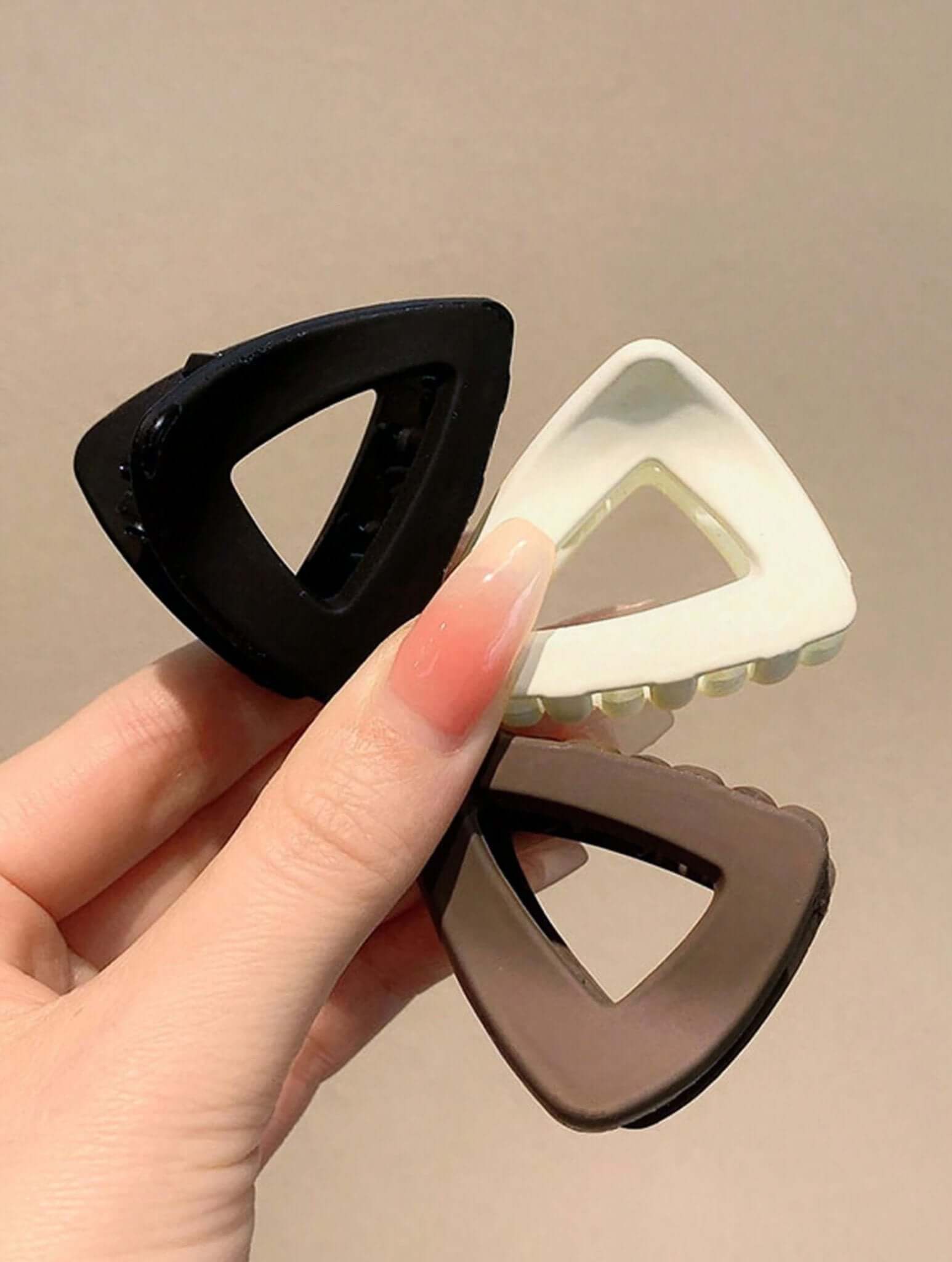 Triangle Hair Claw Clips - Set of 3