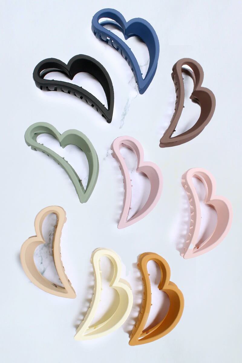 Large Heart Shape Hair Clip - 3.75 inch
